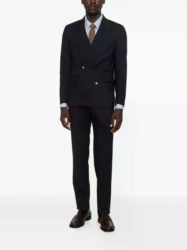 PAOLONI Double-breasted Suit - Blue