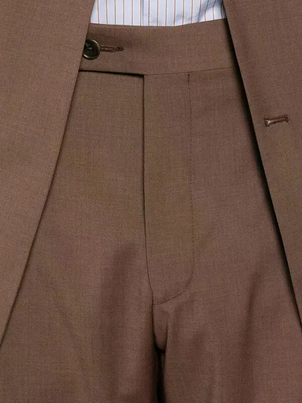 PAOLONI Double-breasted Peaked-lapel Suit - Brown