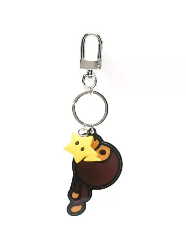 A BATHING APE Baby Milo Star-charm Keyring - Brown