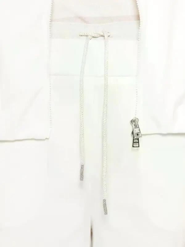 PANICALE Drawstring Wide-leg Trousers - White
