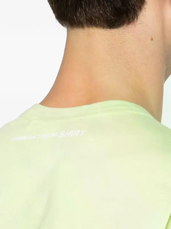 Comme Des Garçons Logo-print Crew-neck T-shirt - Green