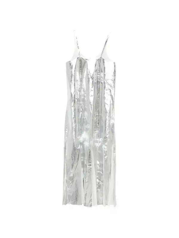 TELA Yuki Metallic Effect Midi Dress