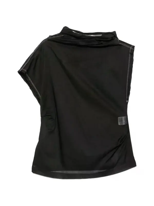 TELA Sleeveless Contrast Stitch Top