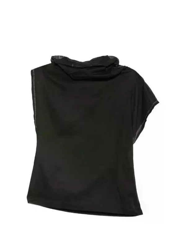 TELA Sleeveless Contrast Stitch Top