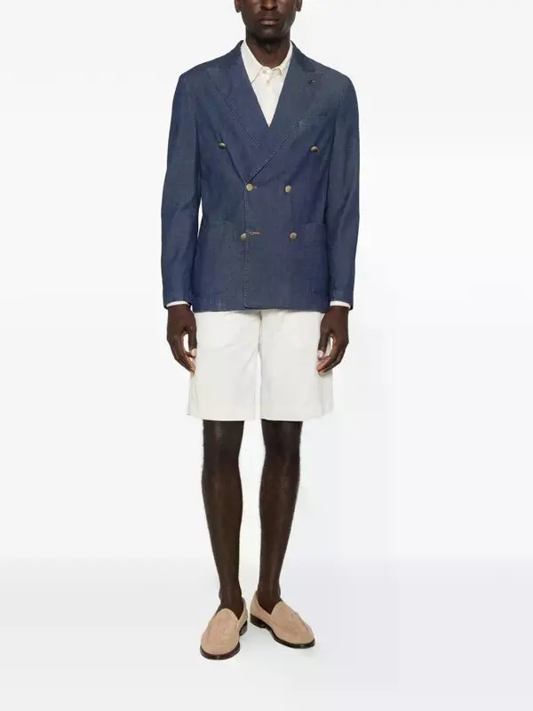 ENTRE AMIS Danubio Pressed-crease Shorts - Neutrals