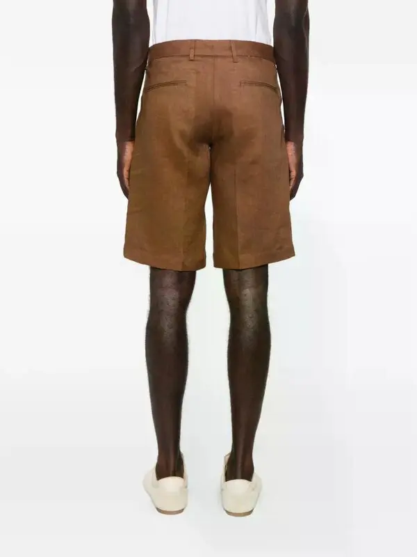 ENTRE AMIS Pressed-crease Bermuda Shorts - Brown