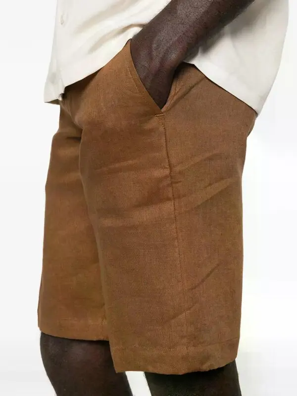 ENTRE AMIS Pressed-crease Bermuda Shorts - Brown