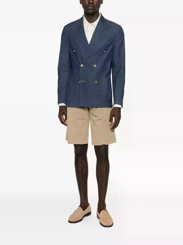 ENTRE AMIS Danubio Belt-loop Shorts - Neutrals