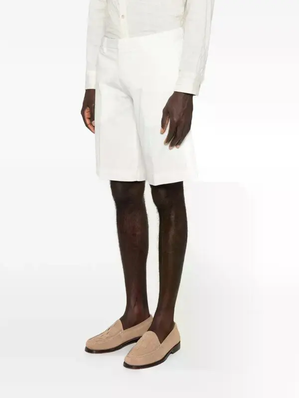ENTRE AMIS Danubio Belt-loop Shorts - White
