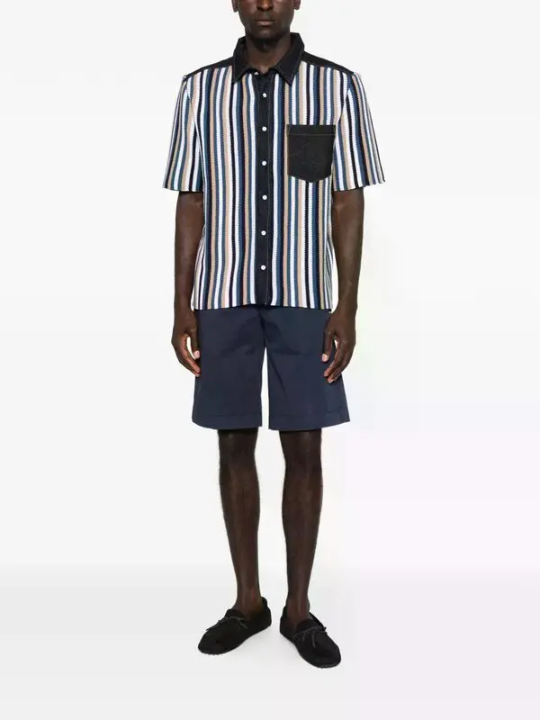 ENTRE AMIS Danubio Belt-loop Shorts - Blue