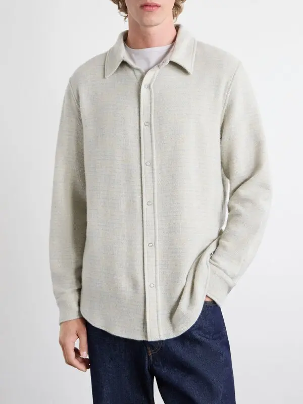 GOD'S TRUE CASHMERE Pearlescente Ombre Checked Cashmere Shirt