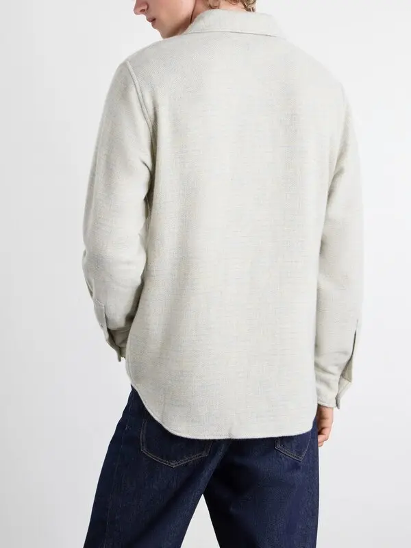 GOD'S TRUE CASHMERE Pearlescente Ombre Checked Cashmere Shirt