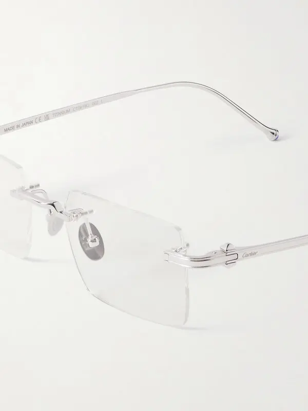 Cartier Pasha De Rectangular-frame Rimless Eyeglasses
