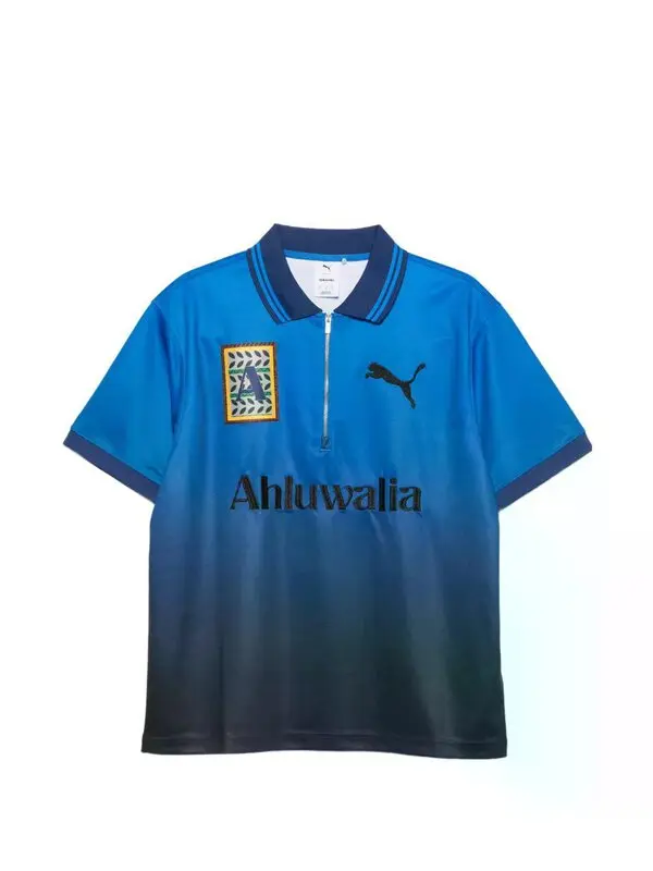 PUMA X Ahluwalia Ombré Effect Zip-up Polo Shirt