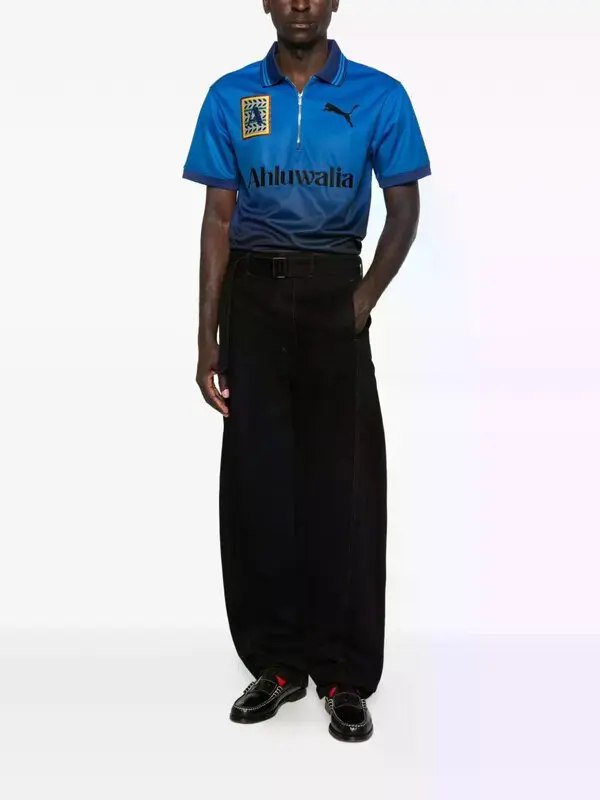PUMA X Ahluwalia Ombré Effect Zip-up Polo Shirt