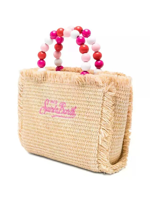 MC2 SAINT BARTH Beaded Straw Tote Bag