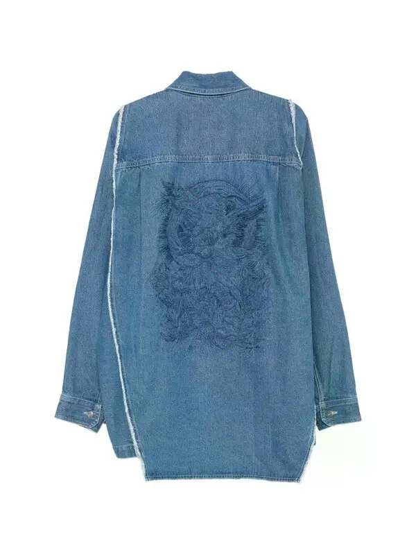 SONGZIO Raw-edge Embroidered Shirt