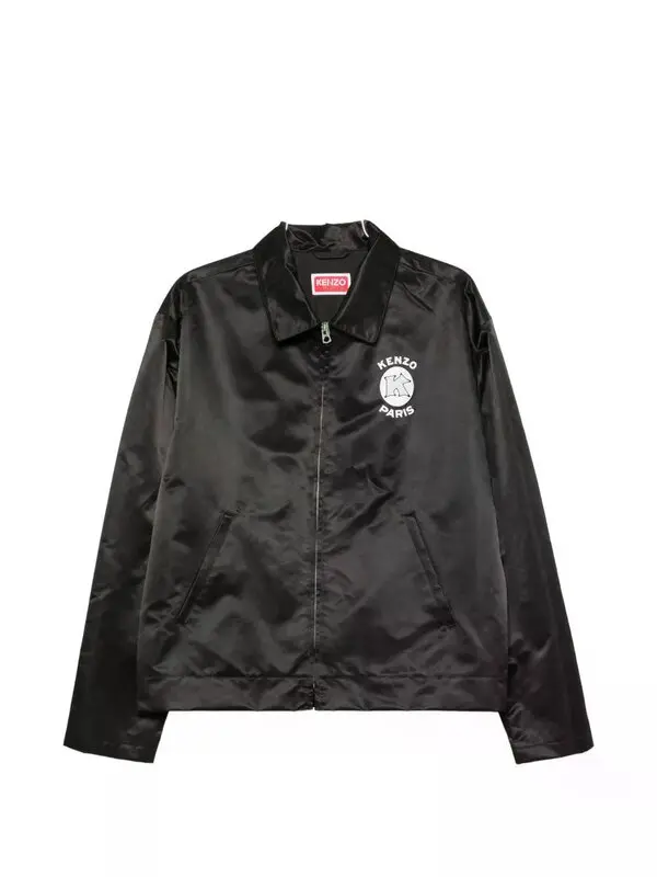 Kenzo Logo Print Satin Bomber Jacket