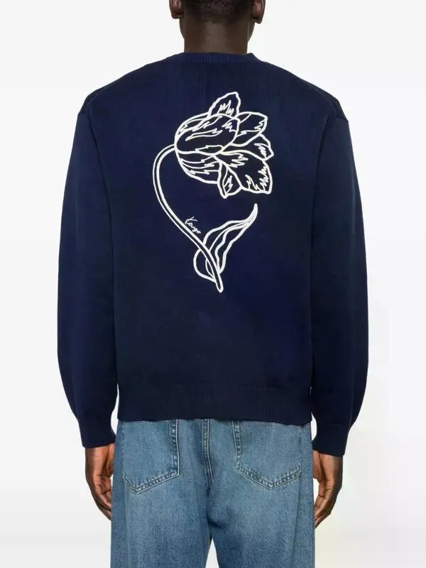 Kenzo Floral Embroidered V-neck Cardigan