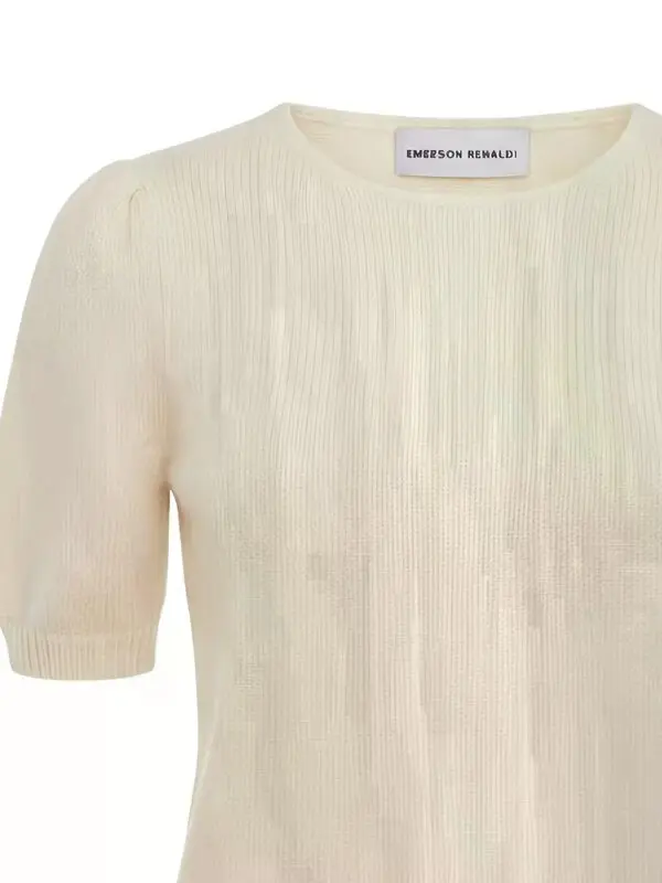 EMERSON RENALDI Short Sleeve Crew Neck Sweater