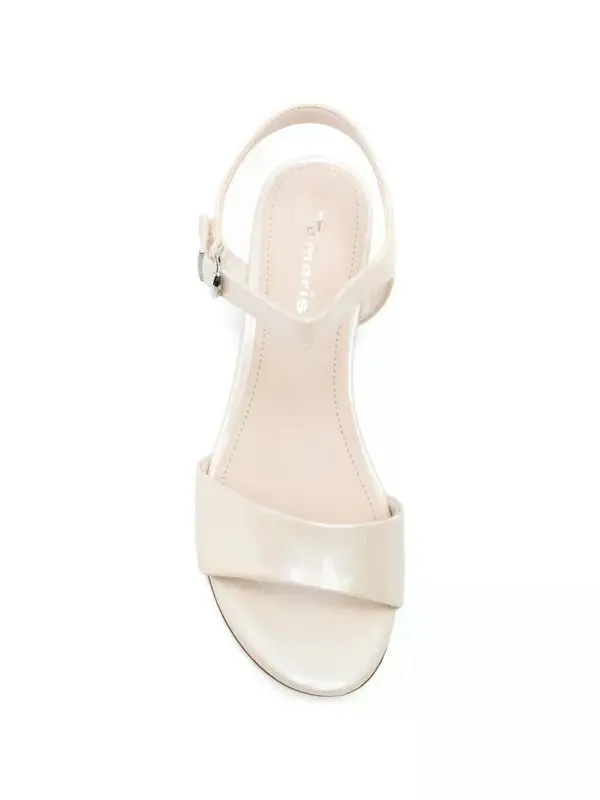 TAMARIS Buckle-fastening Leather Sandals - Neutrals