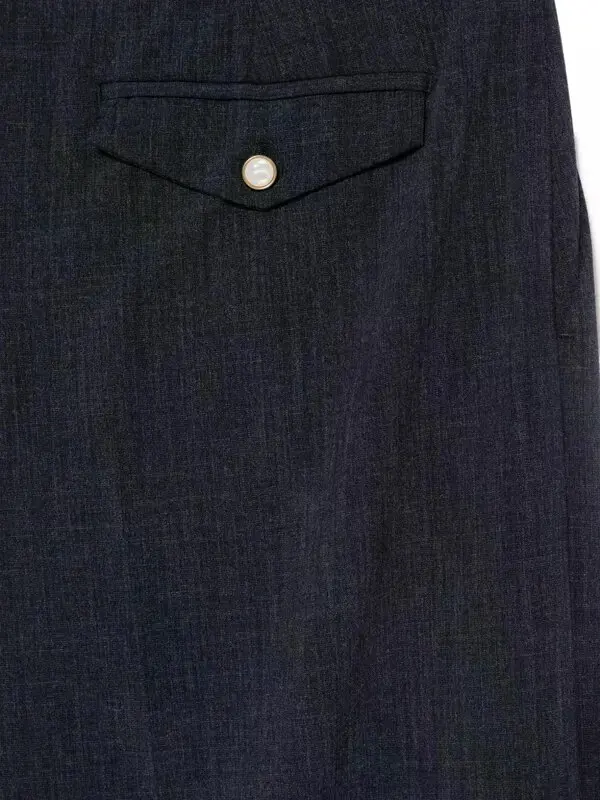 THESTROY Pleated Wide-leg Trousers