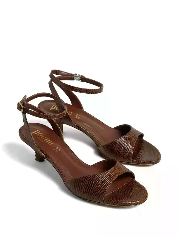 POCHE PARIS Lizard-effect Buckle-fastening Sandals