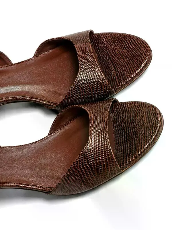 POCHE PARIS Lizard-effect Buckle-fastening Sandals