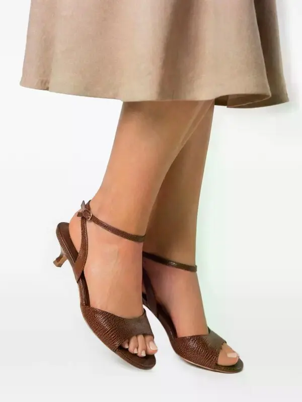 POCHE PARIS Lizard-effect Buckle-fastening Sandals