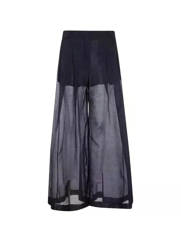 SEMICOUTURE Sheer-panel Palazzo Pants