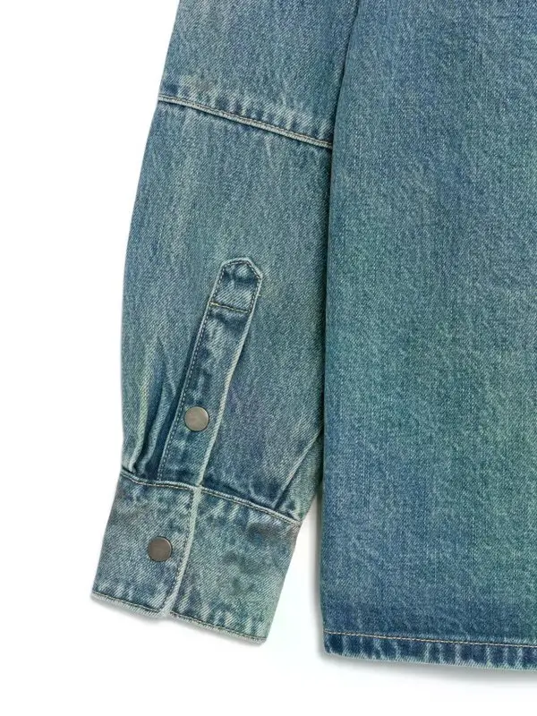 FOUND Distressed Effect Denim Jacket