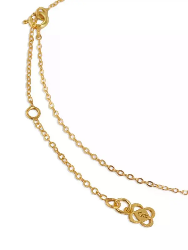 OTTOMAN HANDS Sunrise Aqua Chalcedony Pendant Necklace - Gold