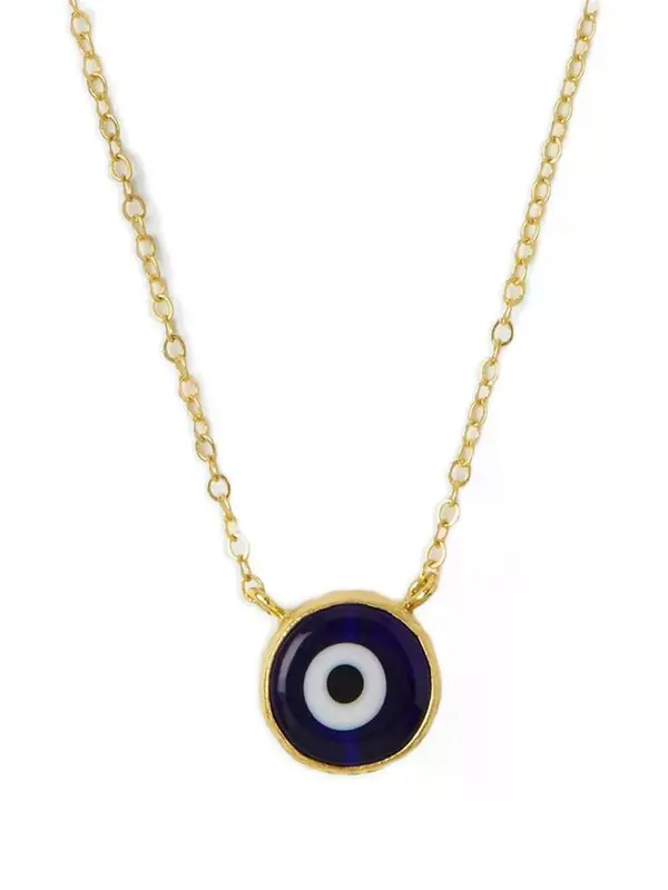 OTTOMAN HANDS Evil Eye Pendant Necklace - Gold