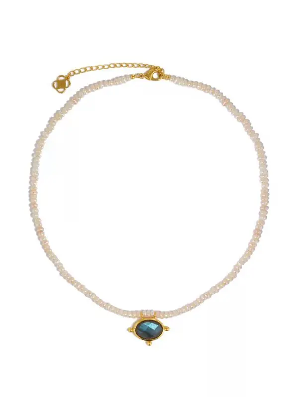 OTTOMAN HANDS Sorel Pearl And Labradorite Necklace - Gold
