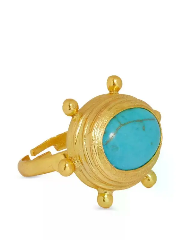 OTTOMAN HANDS Turquoise Zand Ring - Gold