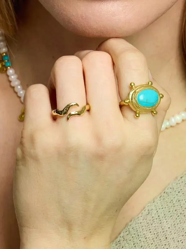 OTTOMAN HANDS Turquoise Zand Ring