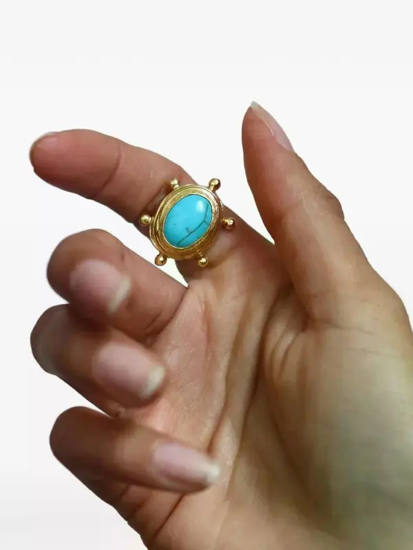OTTOMAN HANDS Turquoise Zand Ring