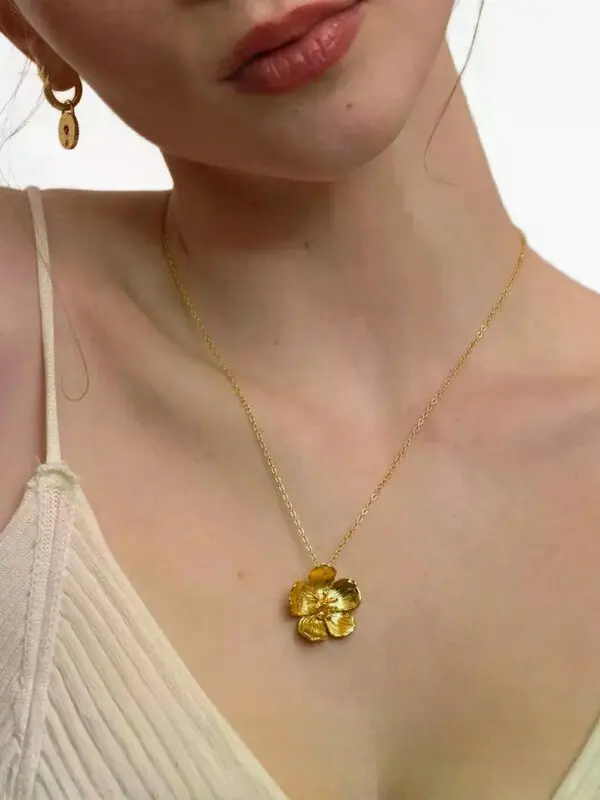 OTTOMAN HANDS Flower Pendant Necklace