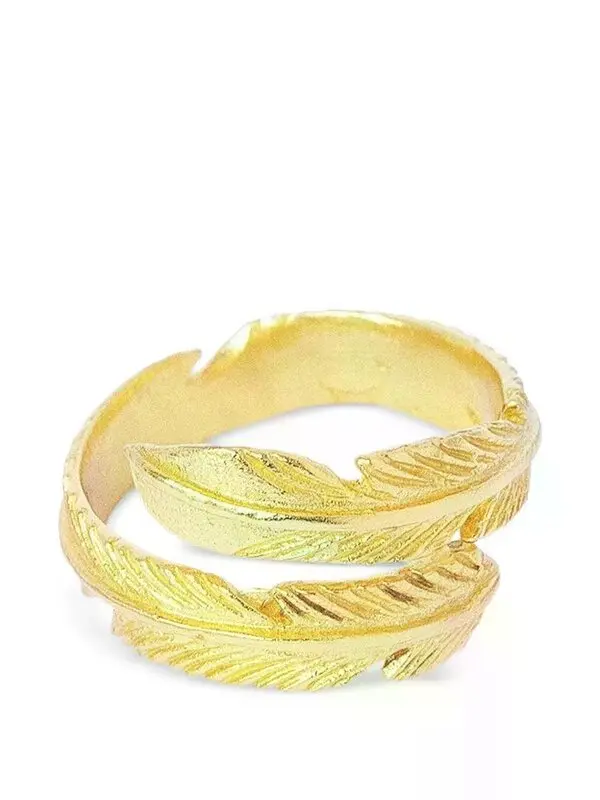 OTTOMAN HANDS Feather Motif Wrap Ring - Gold