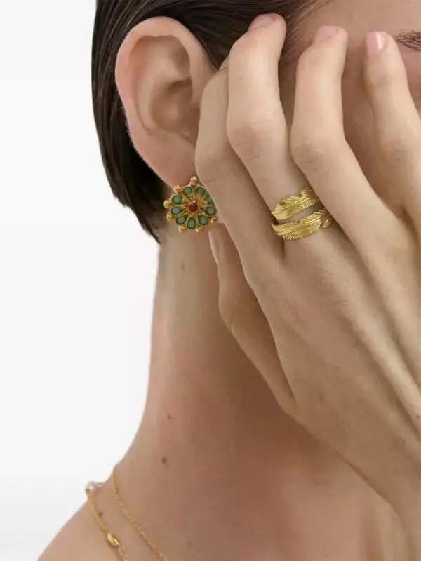 OTTOMAN HANDS Feather Motif Wrap Ring
