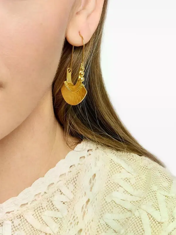 OTTOMAN HANDS Selma Hammered Fan Drop Earrings