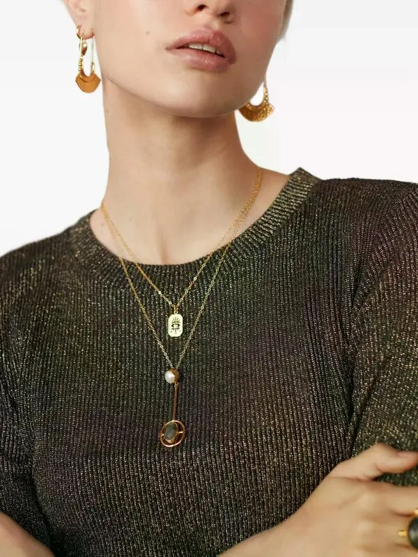 OTTOMAN HANDS Selma Hammered Fan Drop Earrings