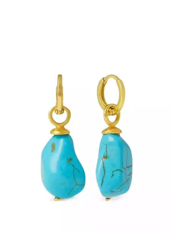 OTTOMAN HANDS Ava Turquoise Drop Earrings - Gold