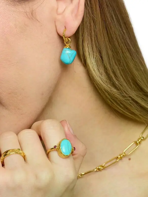 OTTOMAN HANDS Ava Turquoise Drop Earrings