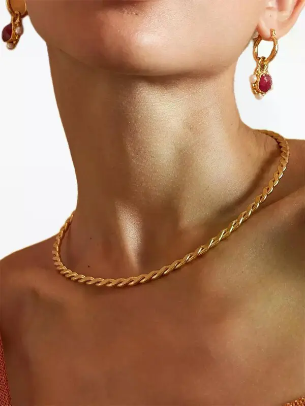 OTTOMAN HANDS Esther Ruby Pearl Drop Earrings