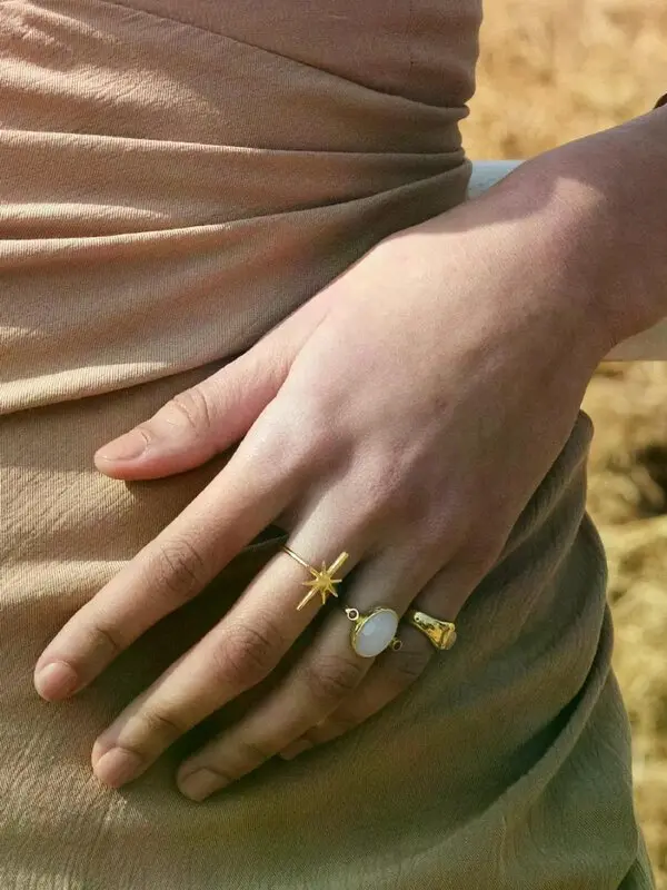 OTTOMAN HANDS Lucia Rose Quartz And Ruby Ring