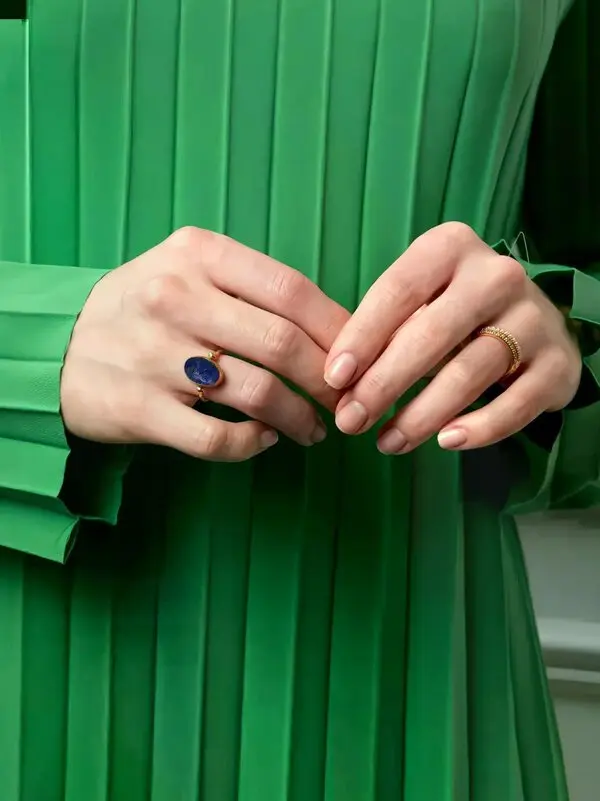 OTTOMAN HANDS Mina Lapis Lazuli Ring - Gold