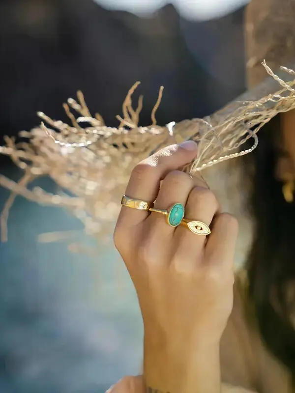 OTTOMAN HANDS Aurelia Turquoise Cocktail Ring