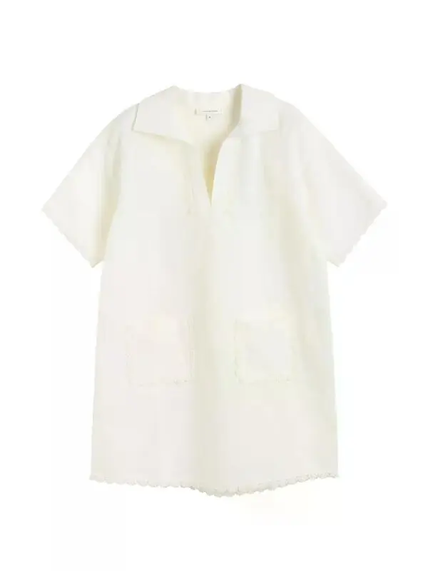 Chinti & Parker Lace Trim Mini Dress - White