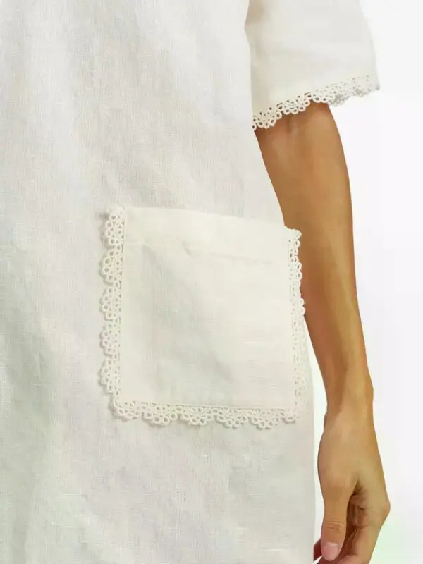 Chinti & Parker Lace Trim Mini Dress - White